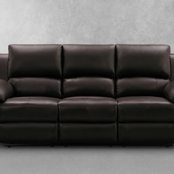 Toscanova Leather Sectional And Ottoman