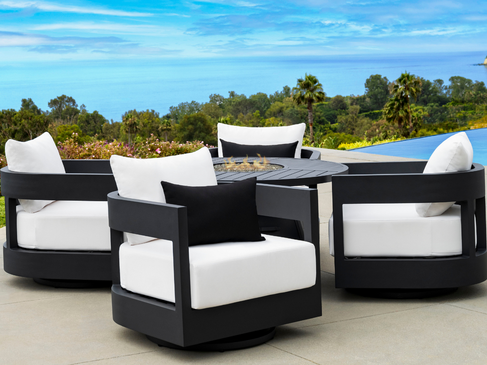 Santino® Outdoor Fire Chat Set with Armchairs – Abbyson.com