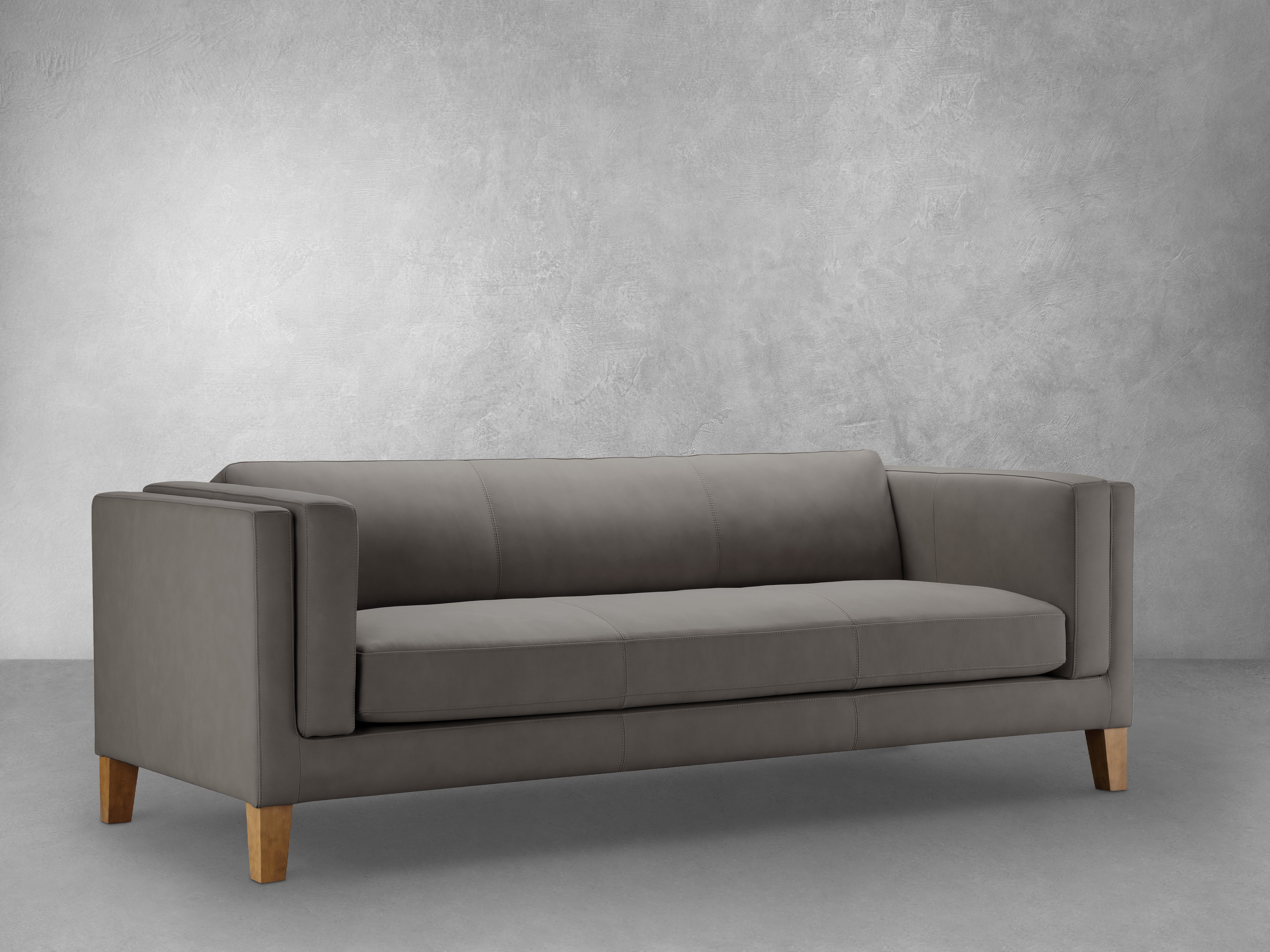 Boyd Top Grain Leather Sofa - Gray – Abbyson.com