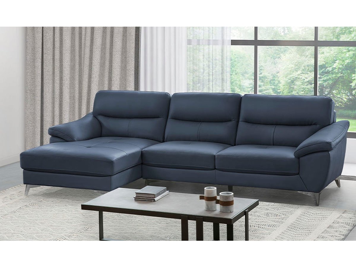 Cadence Top Grain Leather Sectional Abbyson