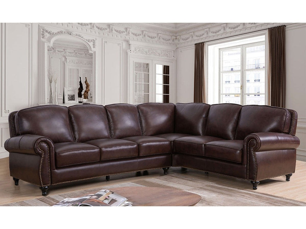 Brown Leather Sectional Sofa | Cabinets Matttroy